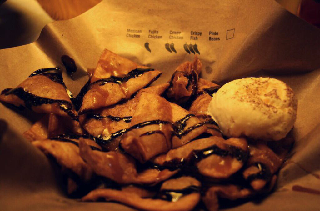 Chocolate and Caramel Tostadas and Vanilla Ice Cream | Pulse